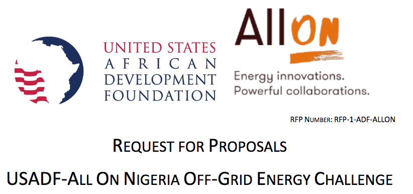 USADF-All On Nigeria Off-Grid Energy Challenge 2026/2027 [ $100,000 Grants]