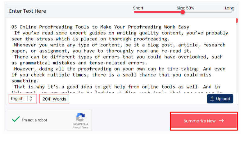 Text Summarizers to Generate Accurate Summary